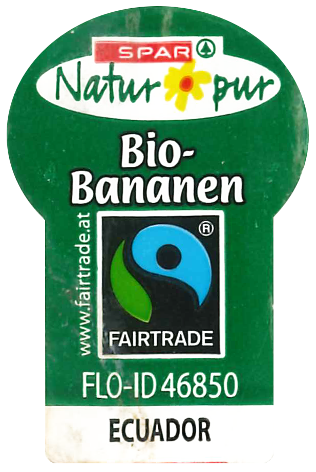 Aufkleber Spar Natur pur Bio-Bananen Fairtrade® www.fairtrade.de ...